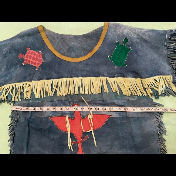 Tops | Vintage Native American Indian Suede Fringe Tunic | Poshmark